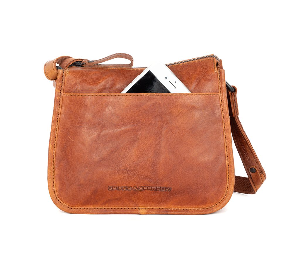 Leren Crossbodytas - Joy - Brandy